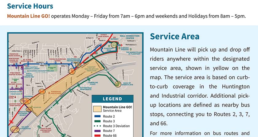 Go - Mountain Line | Fixed Route Service in Flagstaff Mountain Line ...
